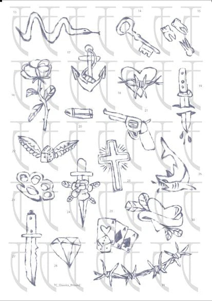 Twilight Creations Temporary Tattoo - Prison 2 – Skycon FX